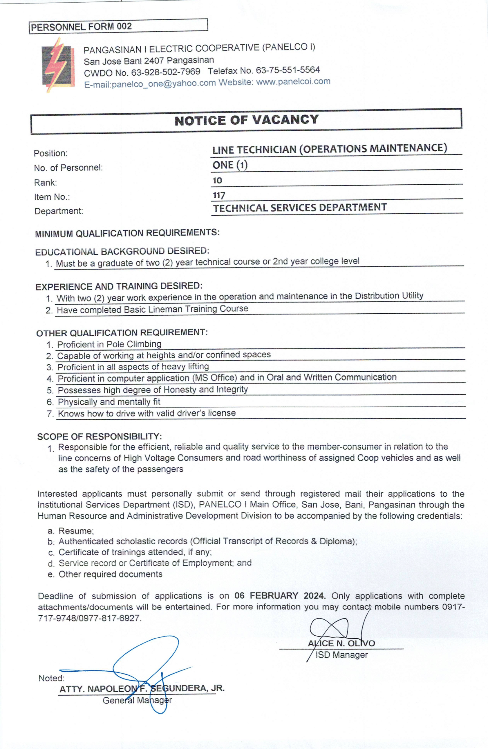 PANELCO I - Official Website